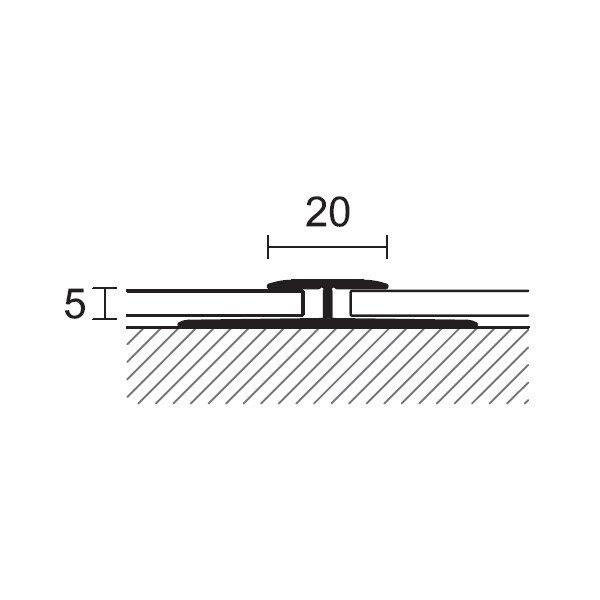 PREHODNI ALU PROFIL PROJOINT T ZA PARKET IN LAMINAT, PROFILPAS - SBS